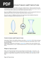Biconvex and Biconcave Lens Overview | PDF
