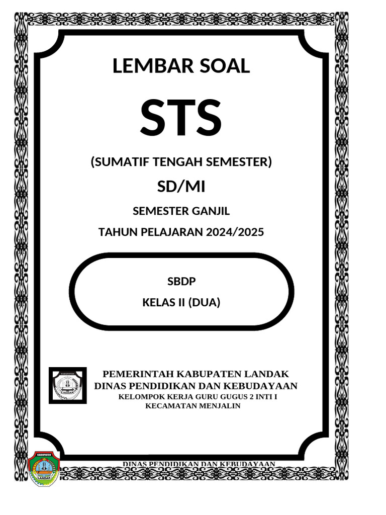 Soal STS SBDP Kelas II Semester 1 | PDF