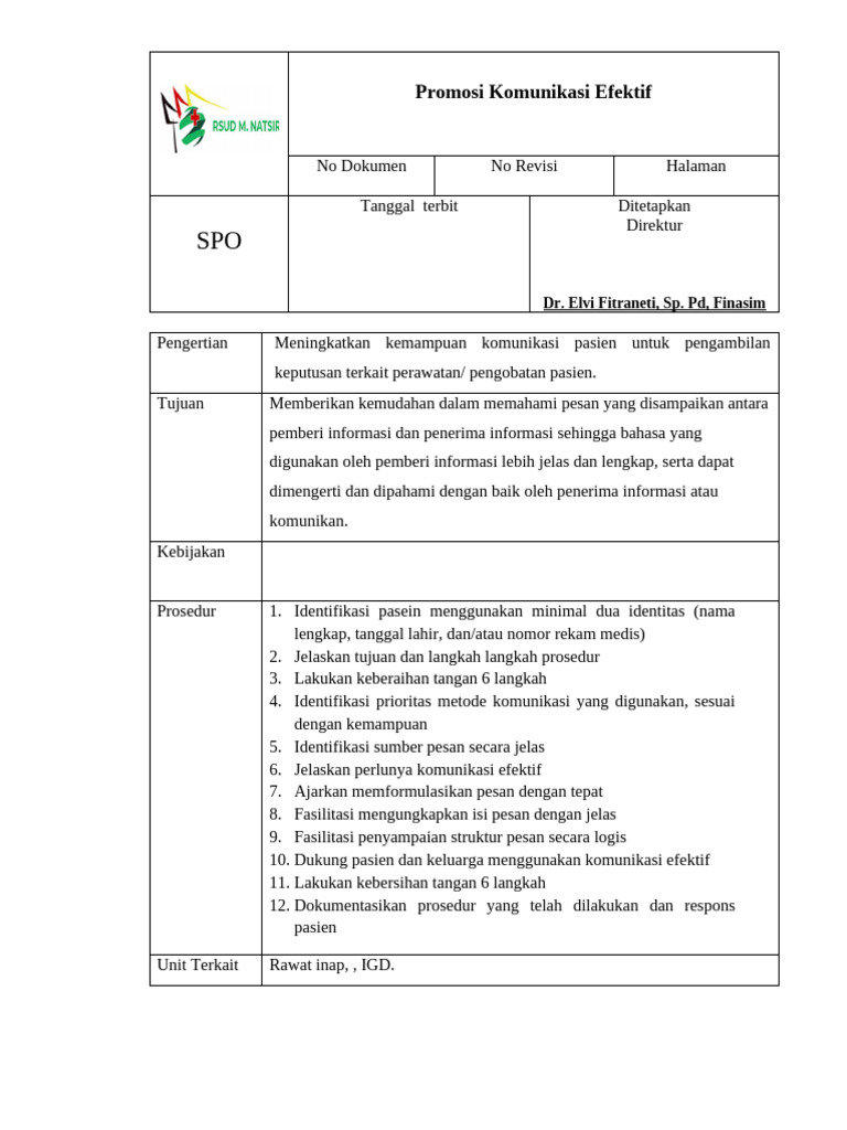 SPO Promosi Komunikasi Efektif | PDF | Karier & Perkembangan