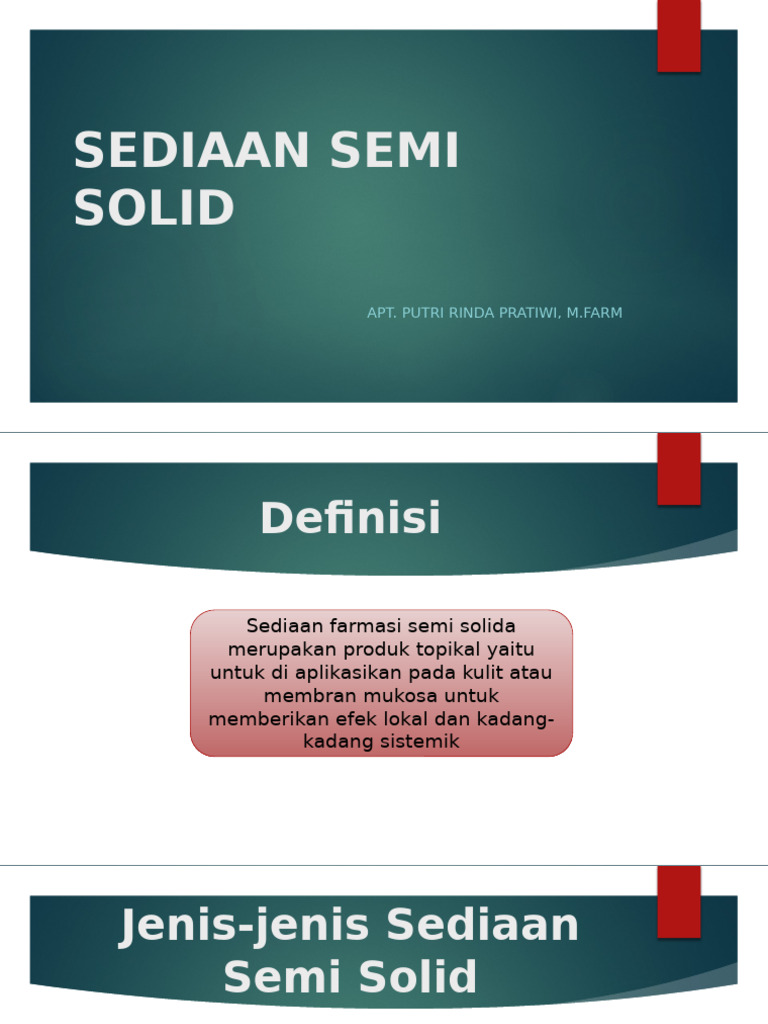 Sediaan Semi Solid | PDF