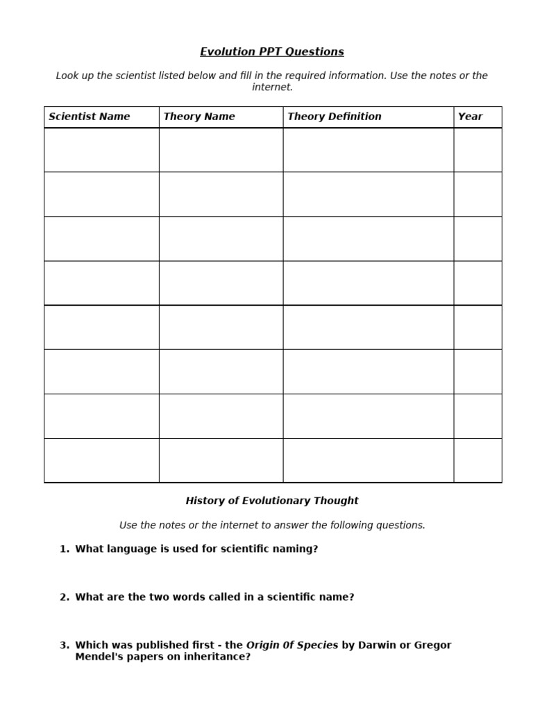 Vanessa Combs - Evolution Notes | PDF | Natural Selection | Charles Darwin