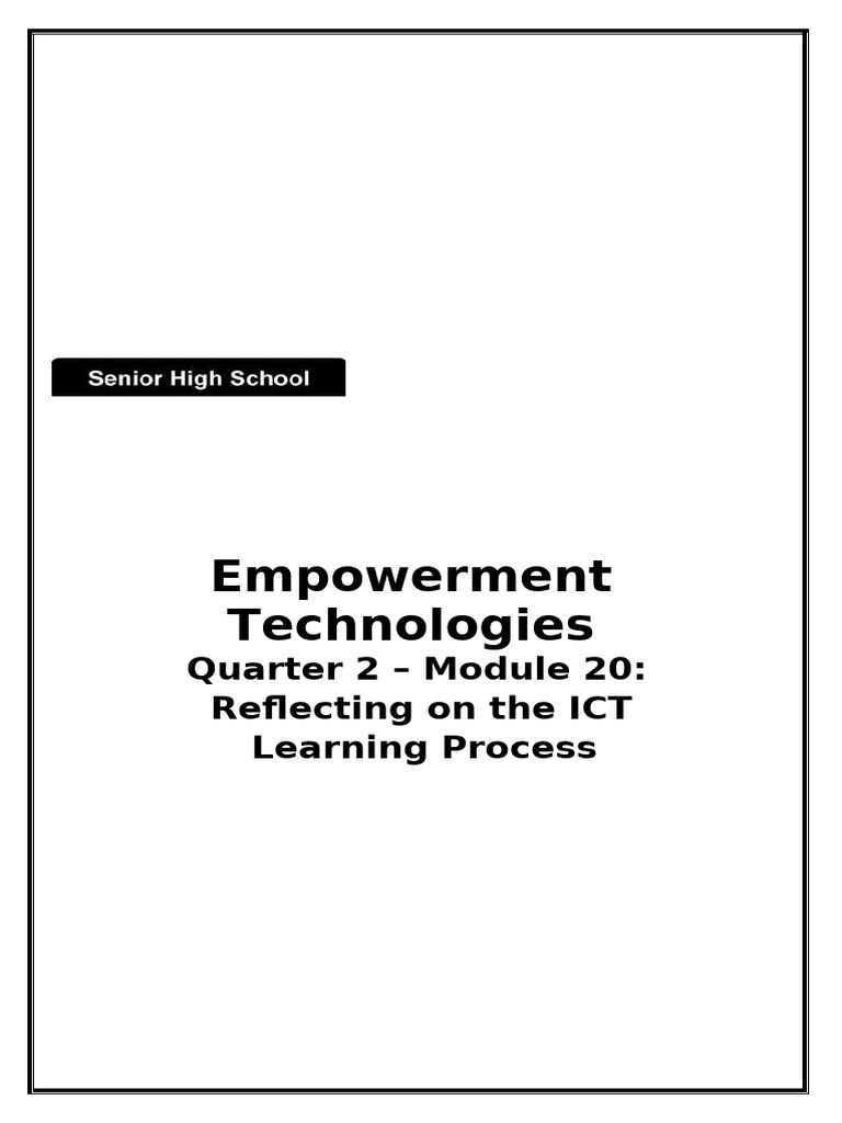 Empowerment Technology - mODULE | PDF | Educational Technology ...