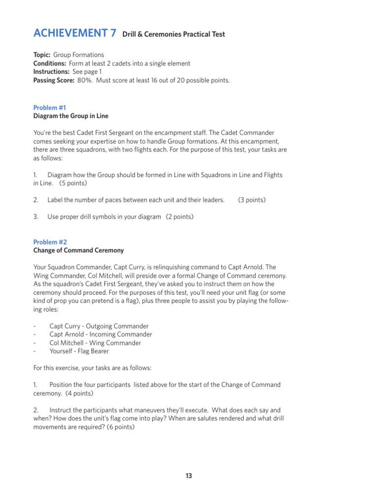 Drill Test 7 Sea Youngs | PDF | Military Science | Military