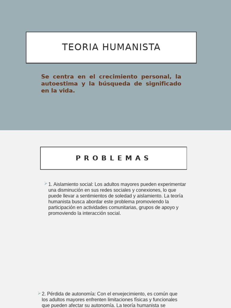 Teoria Humanista | PDF