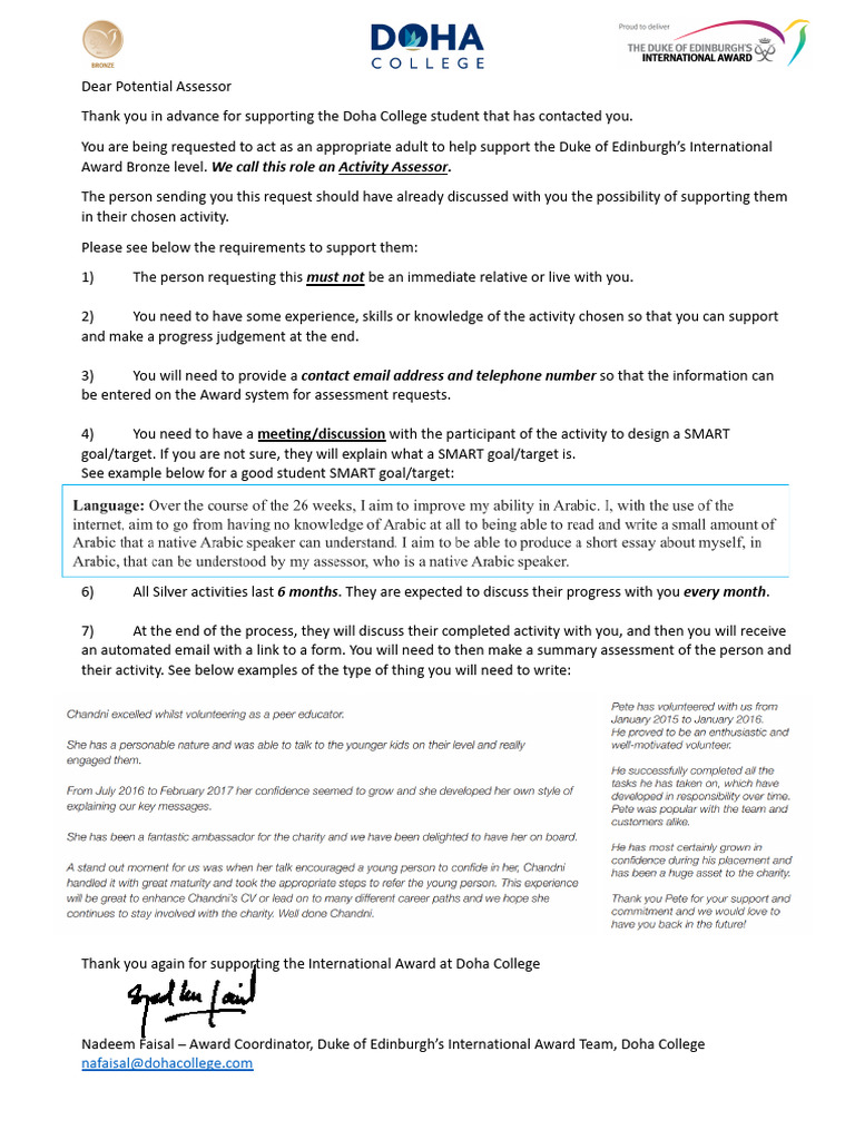 Assessor Request Letter | PDF