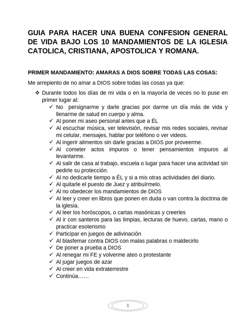 Confesion General de Vida | PDF | eucaristía | María, madre de Jesús