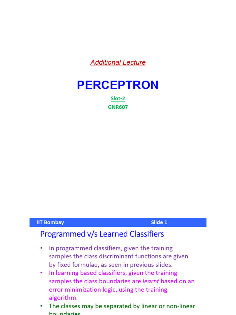 Intro Perceptron | PDF | Mathematics | Applied Mathematics