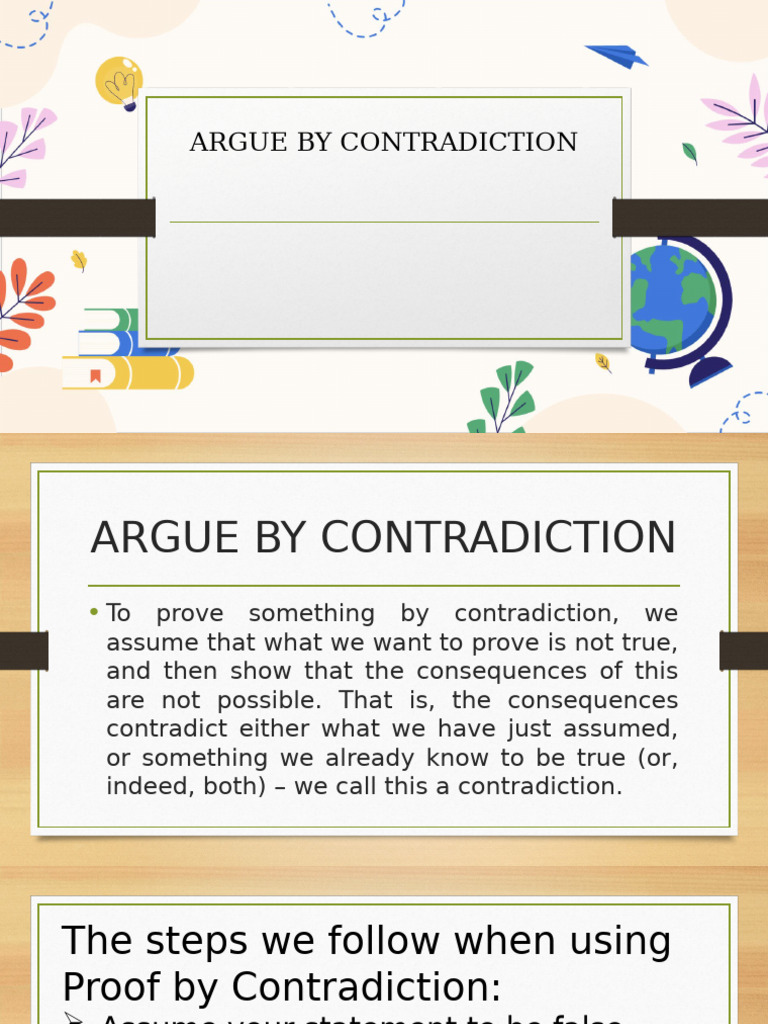 Argue by Contradiction Mi | PDF | Mathematical Proof | Mathematics