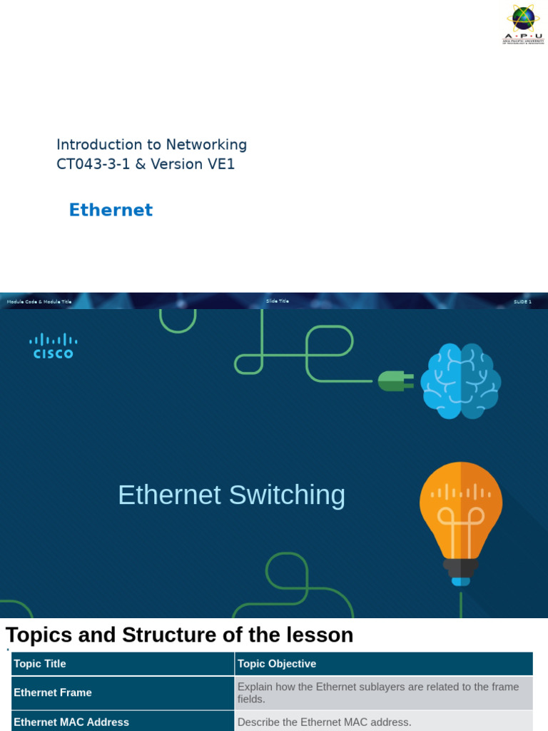 Chapter 6 Ethernet VE | PDF | Ethernet | Network Switch