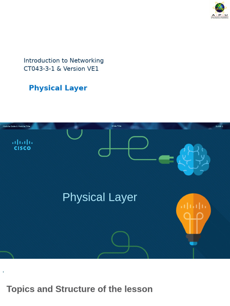 Chapter 4 - Network Access - Physical Layer-VE | PDF | Transmission Medium | Computer Network