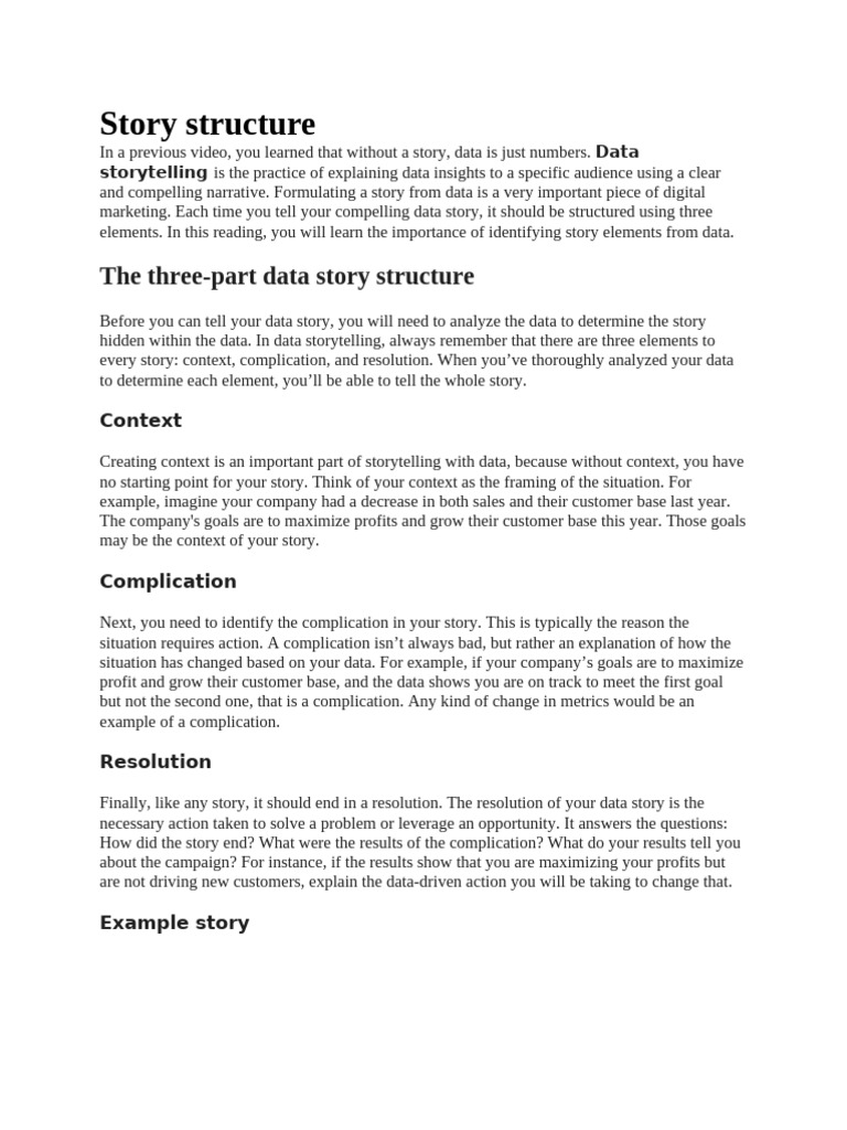 Story Structure | PDF | Storytelling | Data