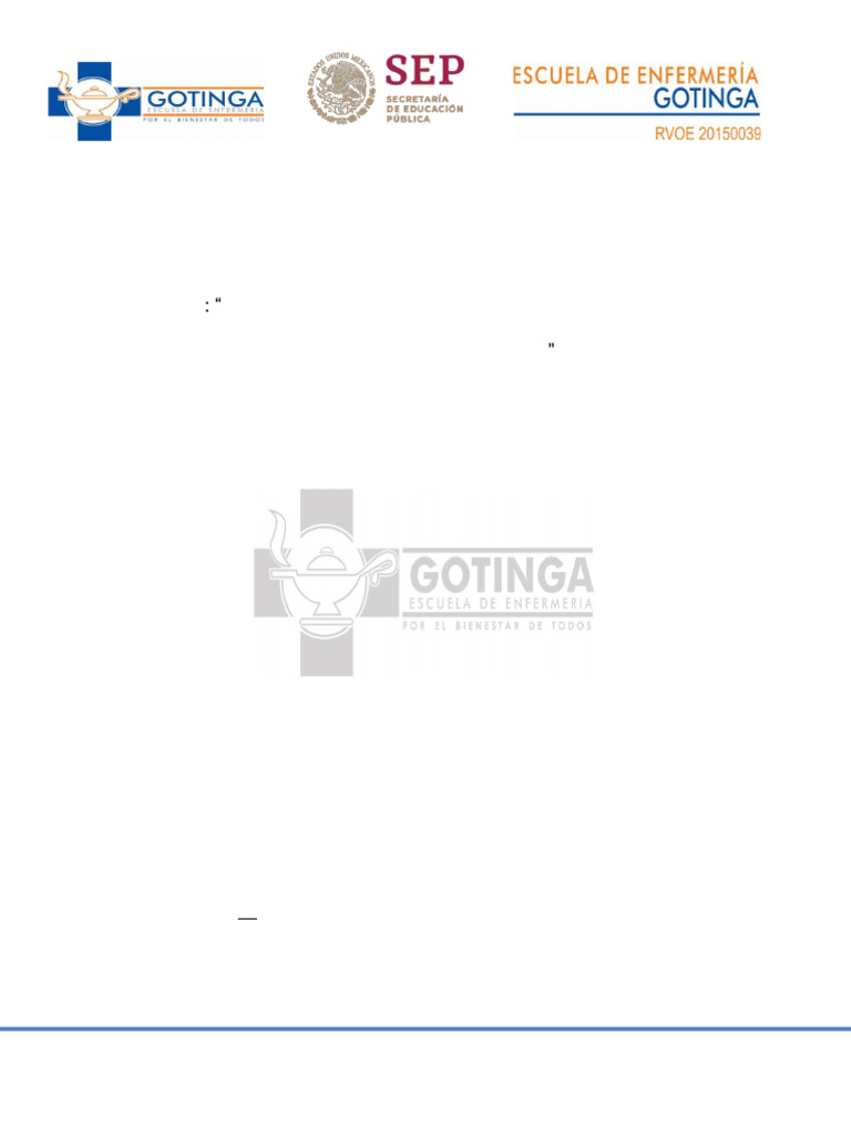 Centro De: Estudios E Investigación Gotinga Escuela de Enfermería ...