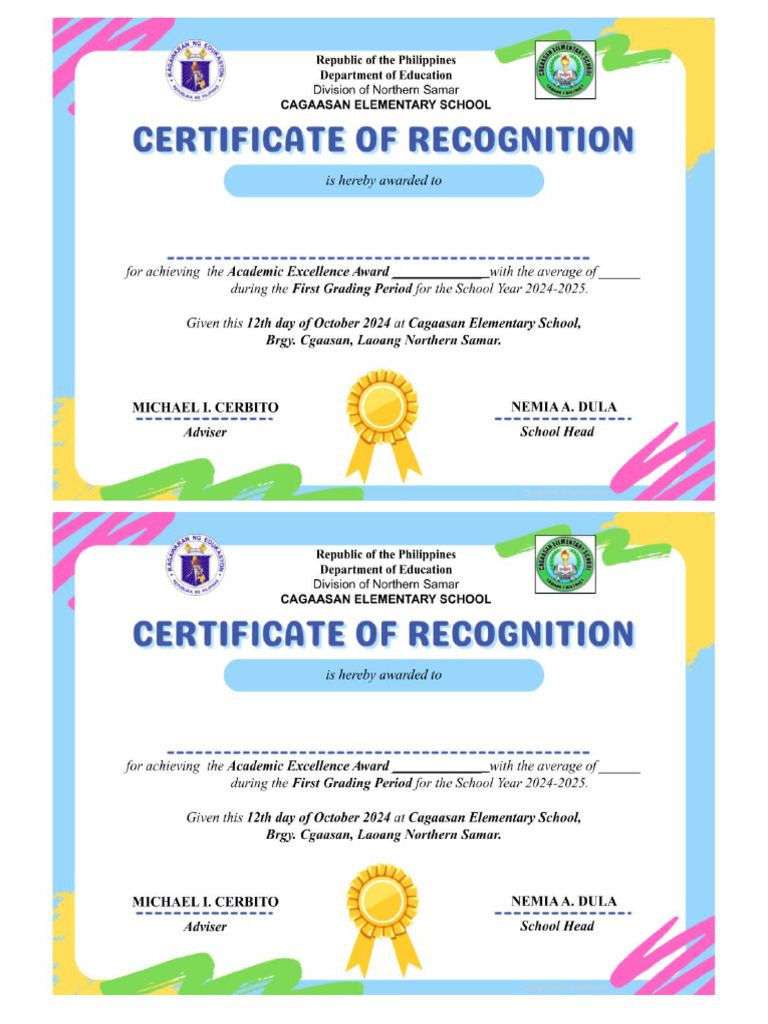 Certificate of Recognition | PDF