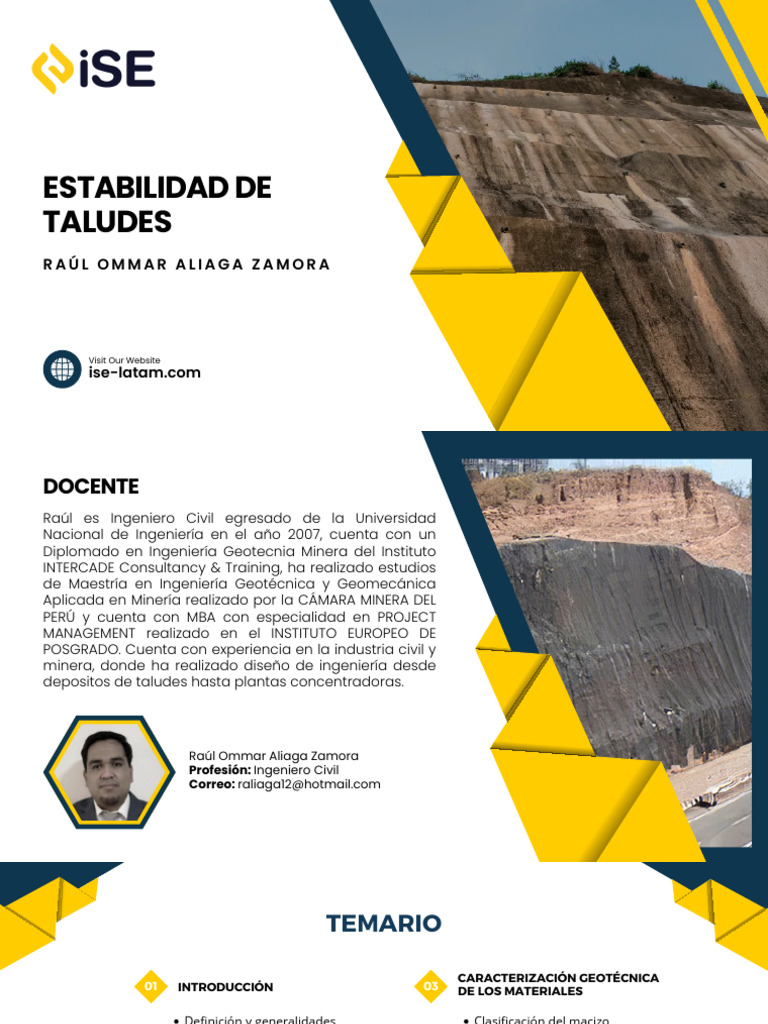 Estabilidad de Taludes en Ingeniería Civil | PDF | Ingeniería ...