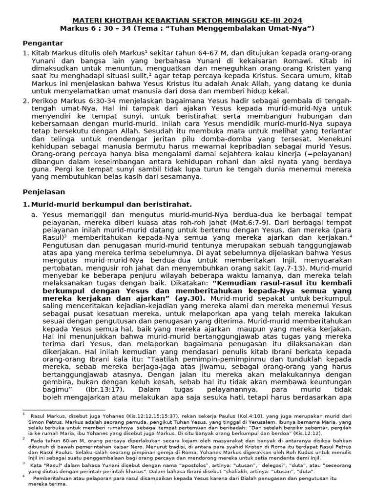 Markus 6 - 30-34 | PDF