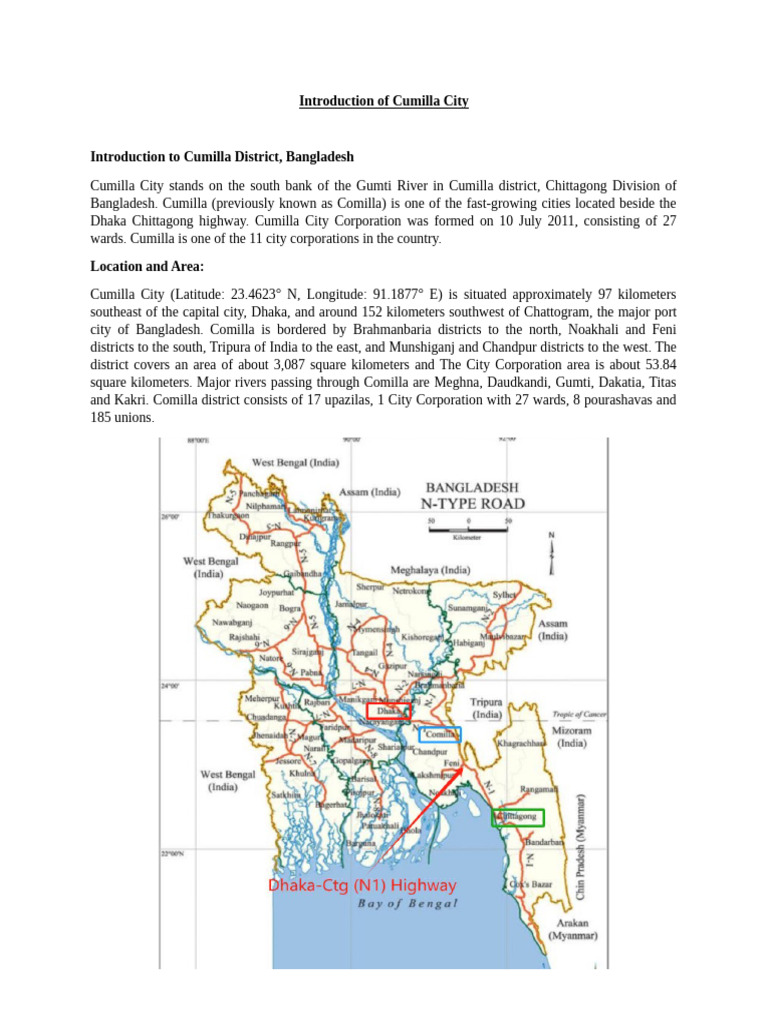 Introduction of Cumilla | PDF | Infrastructure | Hydrology