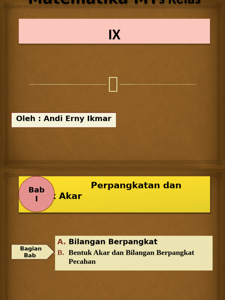 Perpangkatan Dan Bentuk Akar | PDF