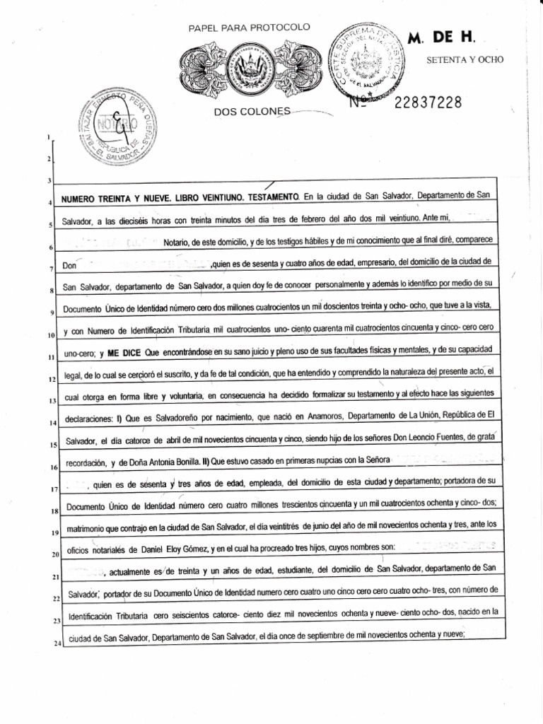 Tipos de TESTAMENTO | PDF | Derecho Civil (Common Law) | Ley común