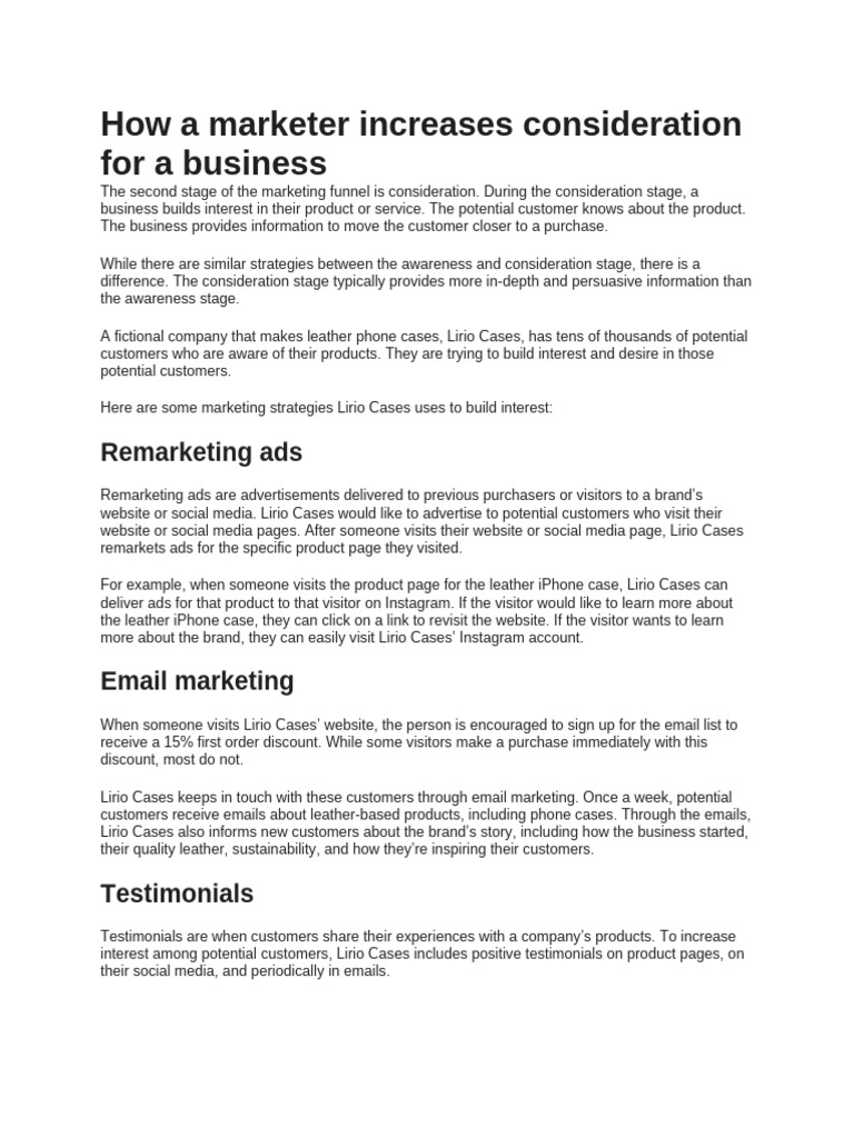 Strategies to Boost Product Consideration | PDF | Marketing | Advertising