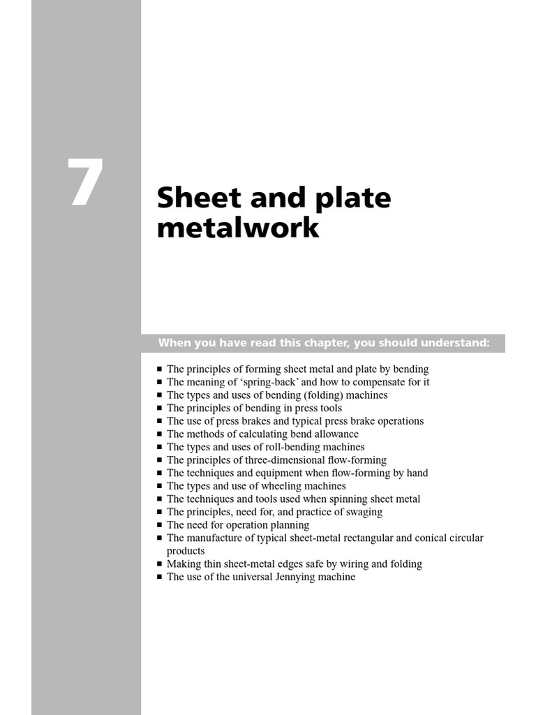 Sheet and Plate Metal Work 1 | PDF