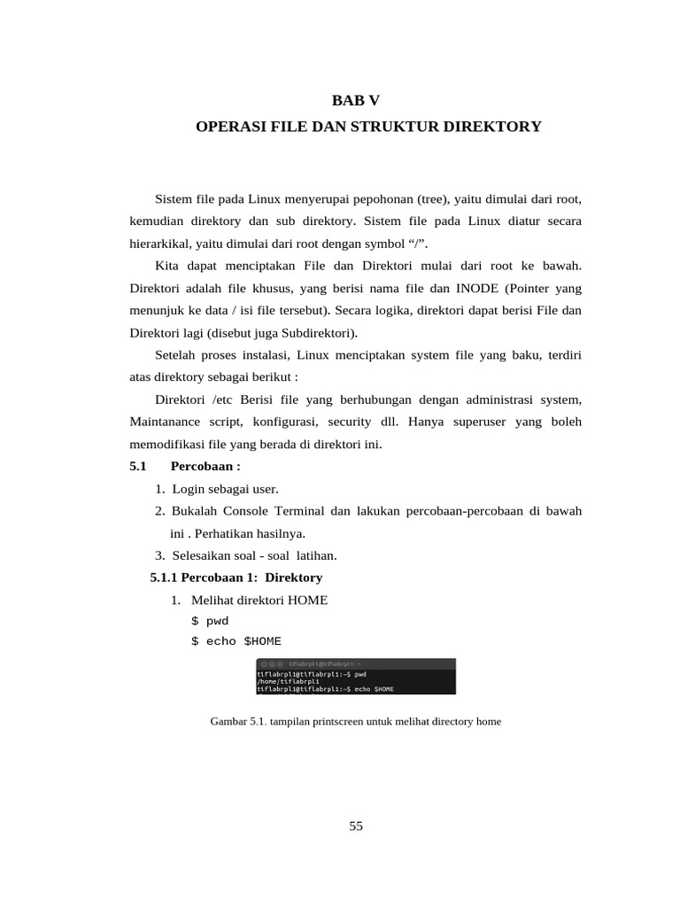 Operasi File dan Direktori di Linux | PDF | Komputer