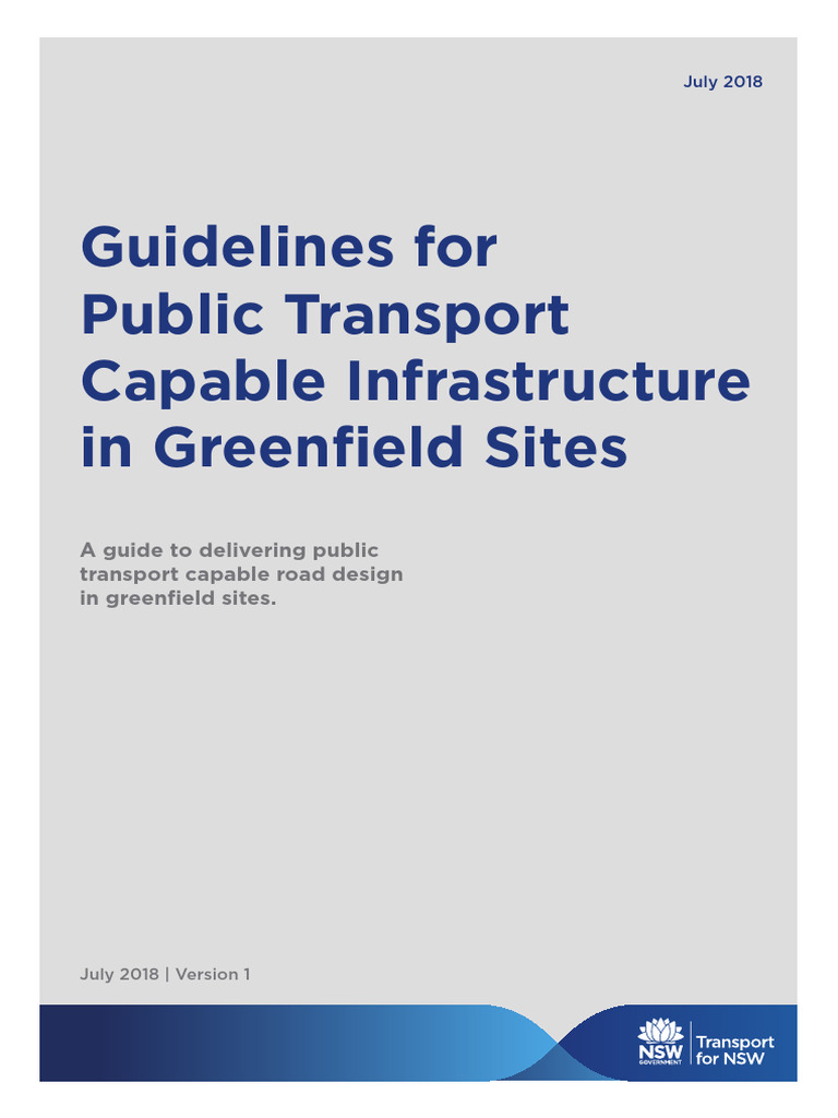 Guidelines For Bus Capable Infrastructure in Greenfield Sites | PDF ...