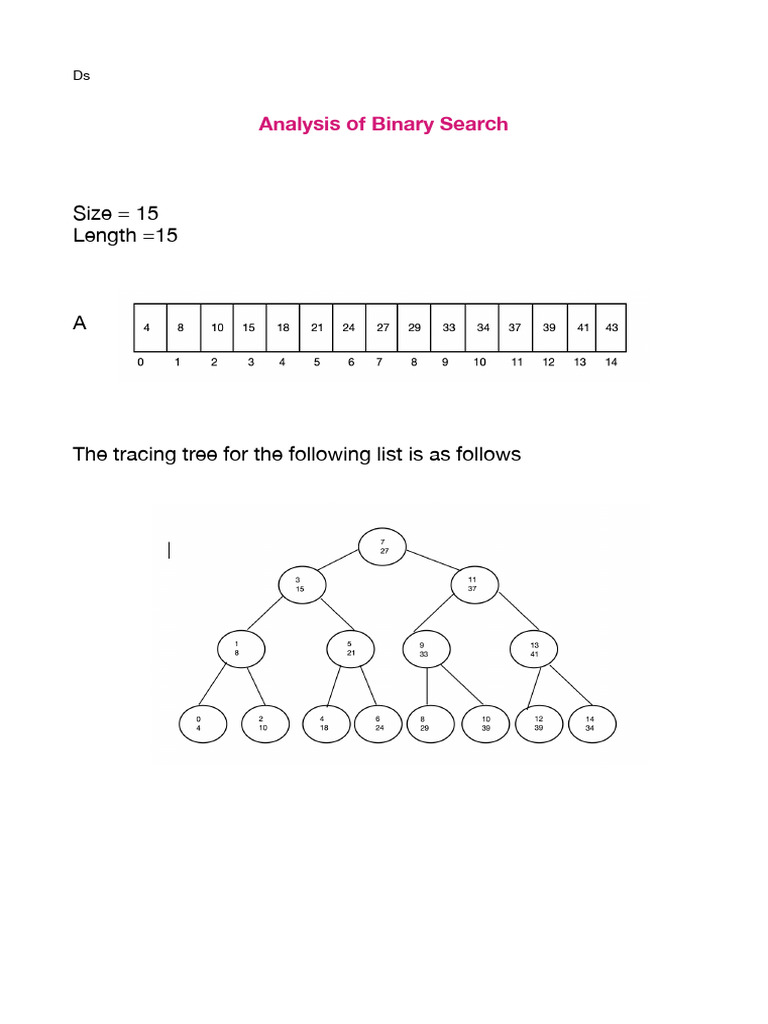 Binary Search Efficiency Analysis | PDF | Teaching Methods & Materials