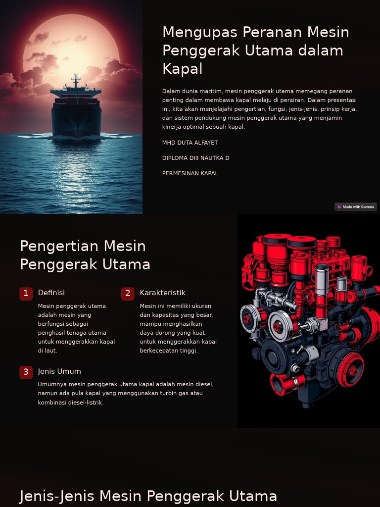 Mengupas Peranan Mesin Penggerak Utama Dalam Kapal | PDF | Bisnis ...