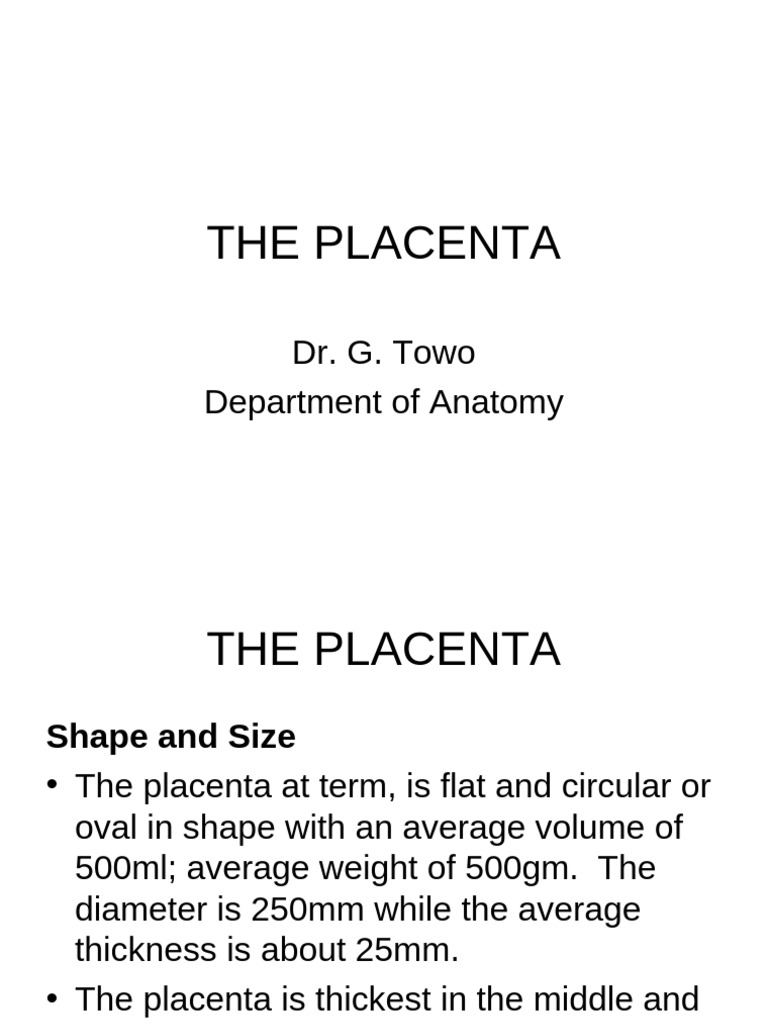 Anatomy and Functions of the Placenta | PDF | Placenta | Anatomy