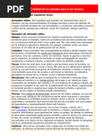 5 Animales Perjudiciales y 5 Utiles Animados | PDF