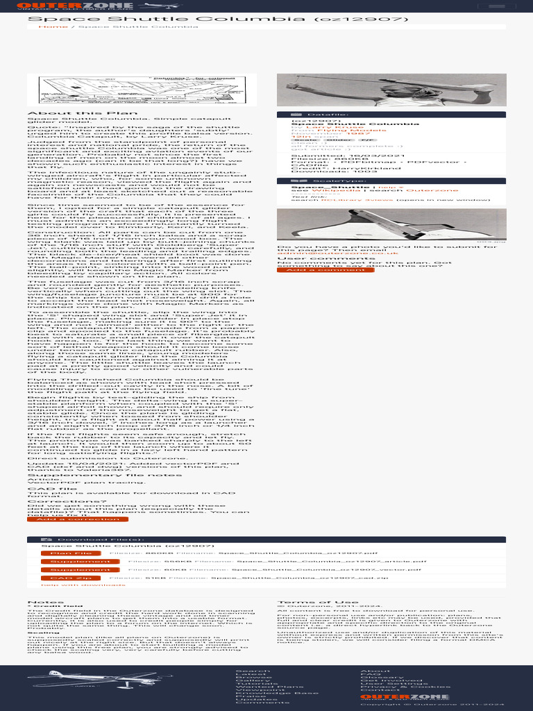 Oz Space Shuttle Columbia Plan | PDF | Flight | Aviation
