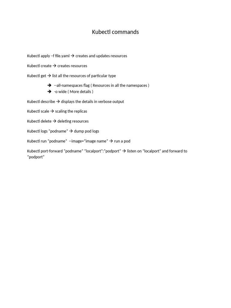 Kubectl Commands | PDF