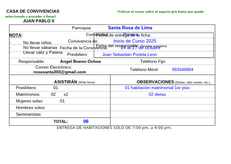 Ficha para Convivencia Corregida | PDF