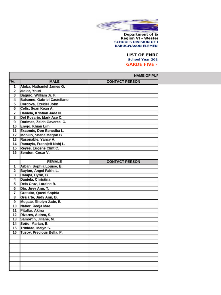 ORIENTATION-LIST-venus & Mars 2024-2025 - D.XLSX FINAL | PDF