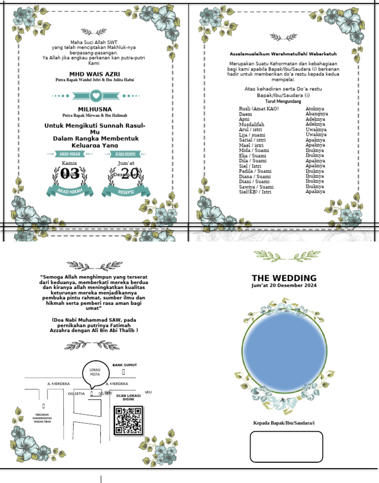 Template Undangan Pernikahan Gratis | PDF