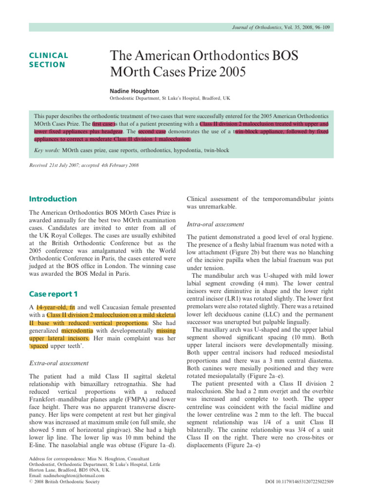 2005 CII D2 HD Nudger | PDF | Orthodontics | Tooth