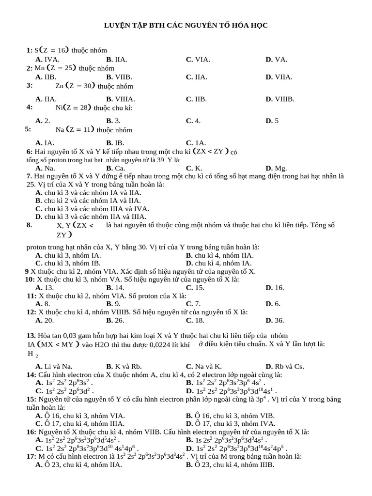 Bài 5. BẢNG TUẦN HOÀN CÁC NGUYÊN TỐ HÓA HỌC-đã chuyển đổi | PDF