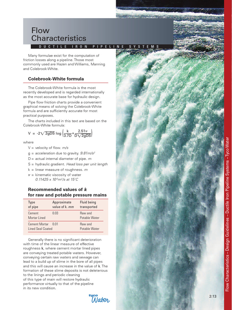 DM5 - 2 - 13 - Flow Characteristics | PDF | Pipe (Fluid Conveyance ...