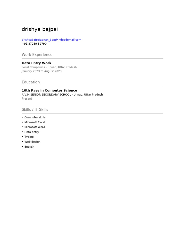 Drishya Bajpai | PDF | Computers | Technology & Engineering