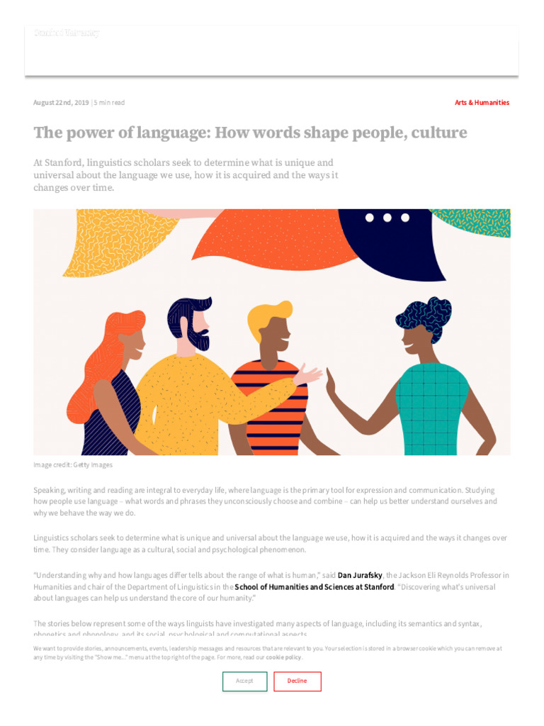 Language's Role in Shaping Culture | PDF | Linguistics | Word