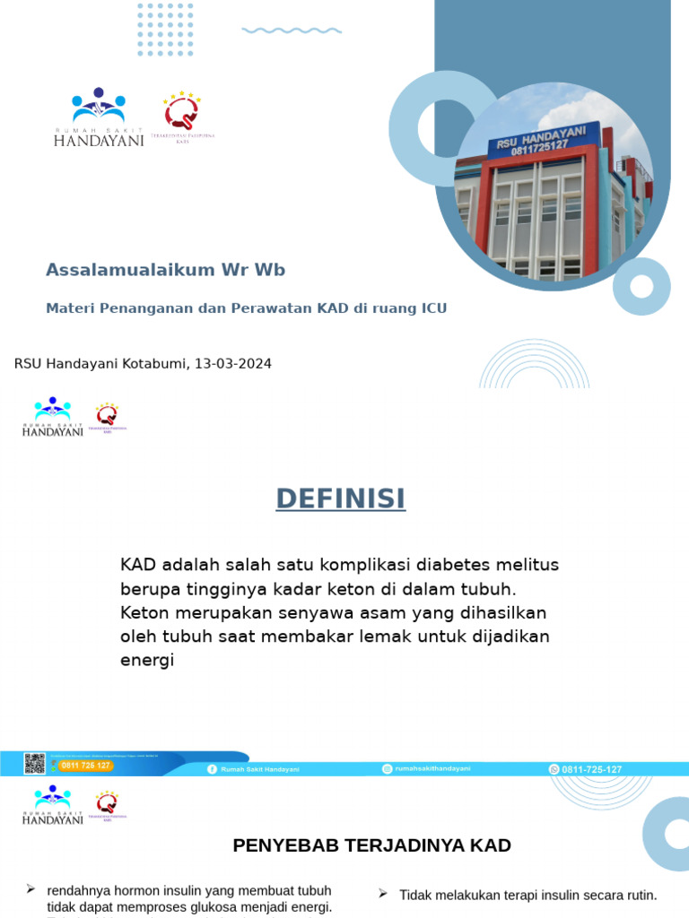 Assalamualaikum WR WB: Materi Penanganan Dan Perawatan KAD Di Ruang ICU | PDF | Kesehatan Holistik