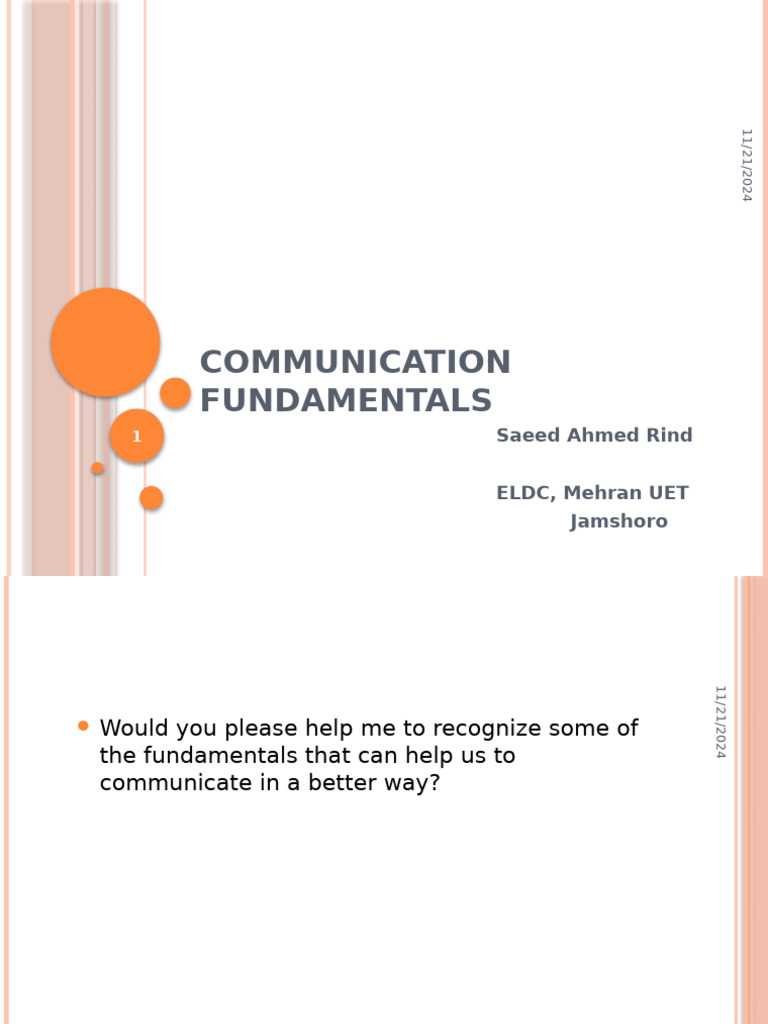 Communication Fundamentals | PDF | Empathy | Feeling