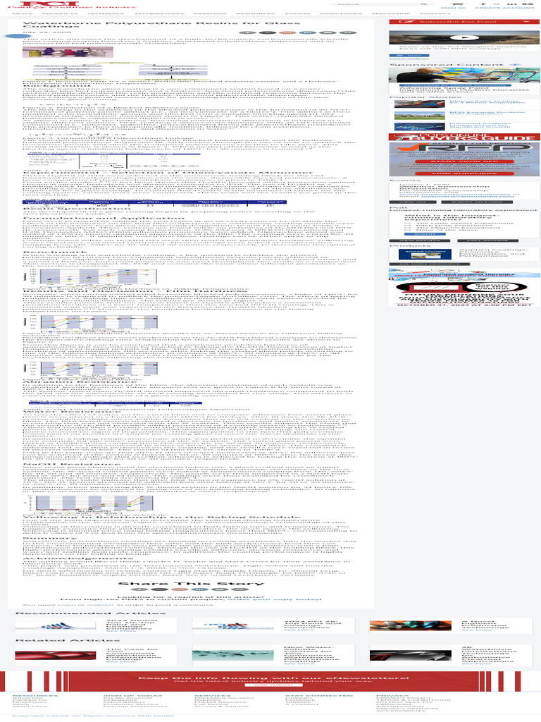 Waterborne Polyurethane Resins For Glass Coatings - PCI Magazine | PDF ...