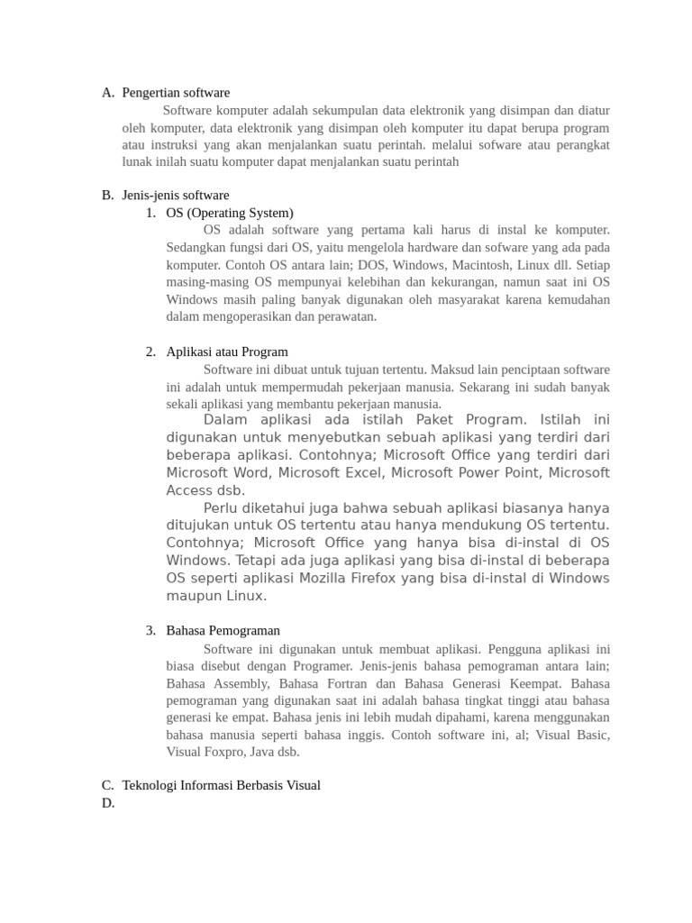 Pengertian Software | PDF