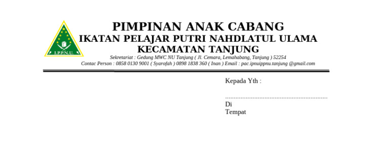 Kepada Yth | PDF