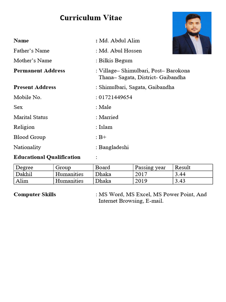 Ab Alim CV 2 | PDF