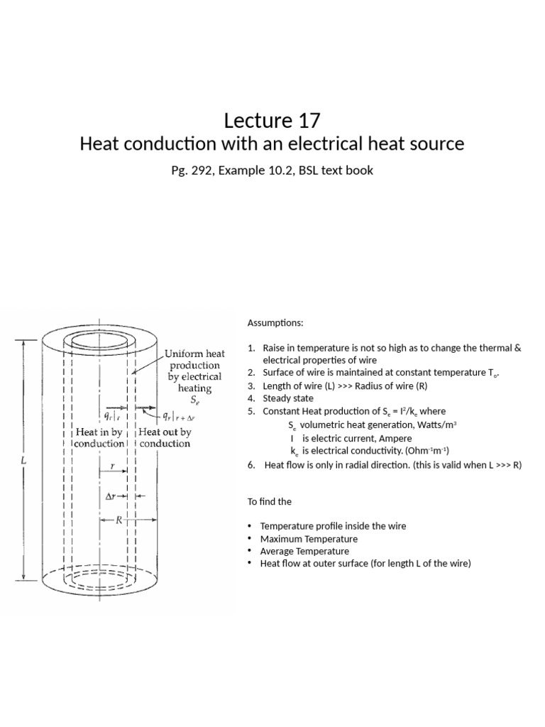 Lecture 17 Electrical Heat Source | PDF