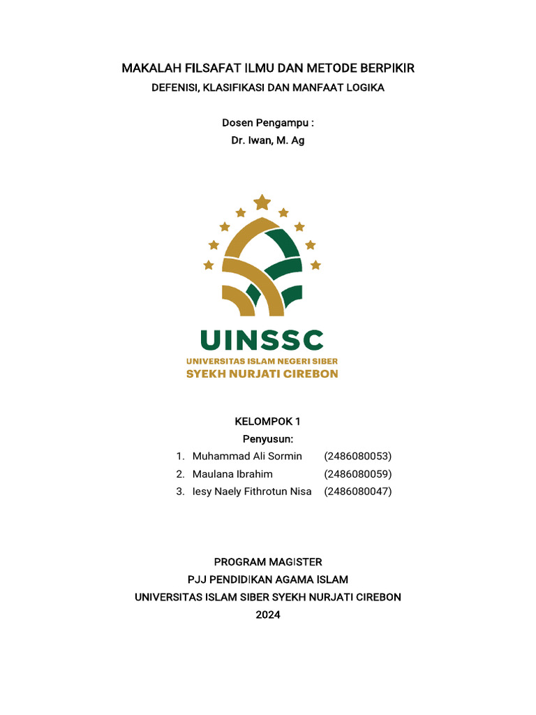 Definisi dan Manfaat Logika dalam Filsafat | PDF
