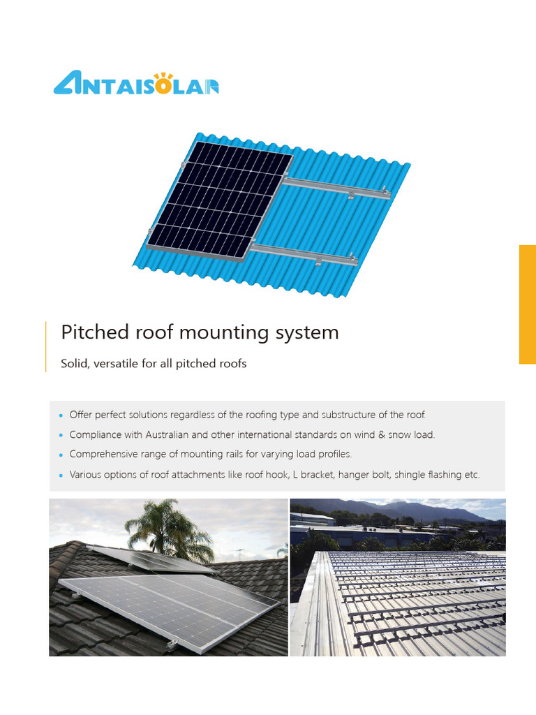 【RGB】Pitched roof mounting system | PDF | Home & Garden | Computers