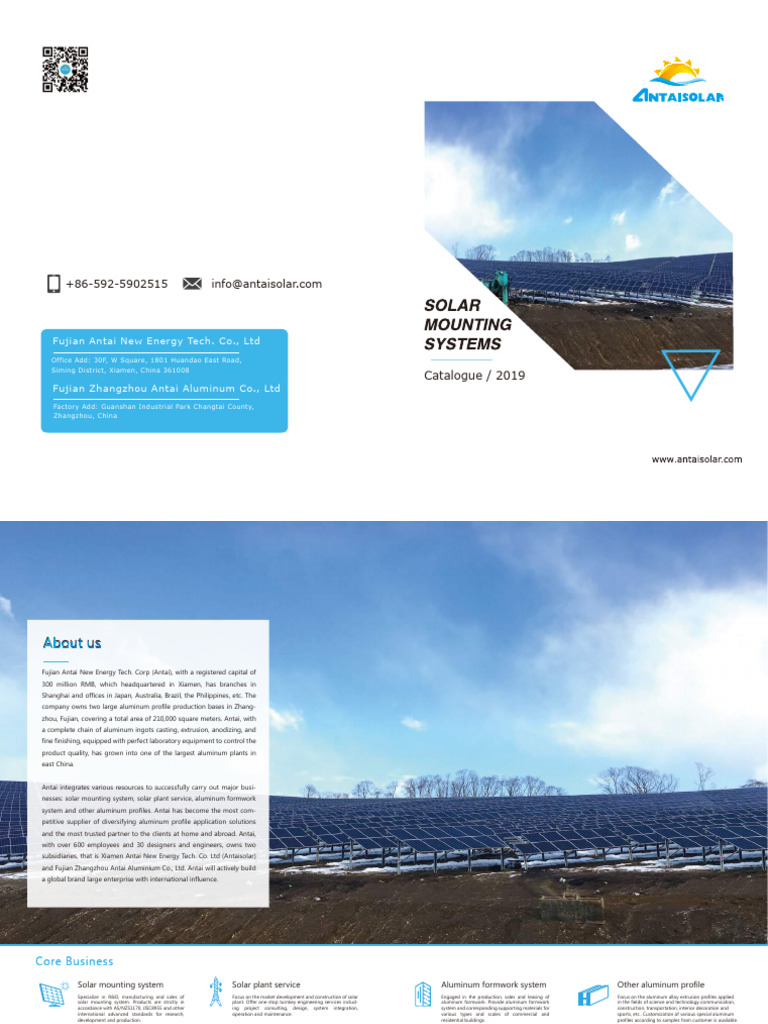 Antai Solar Mounting Systems Catalogue 2025 | PDF | Roof | Photovoltaics